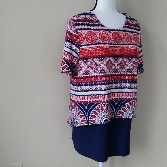 Anthony Richards | Tops | Anthony Richards Layered Tunic Top Mp Red ...